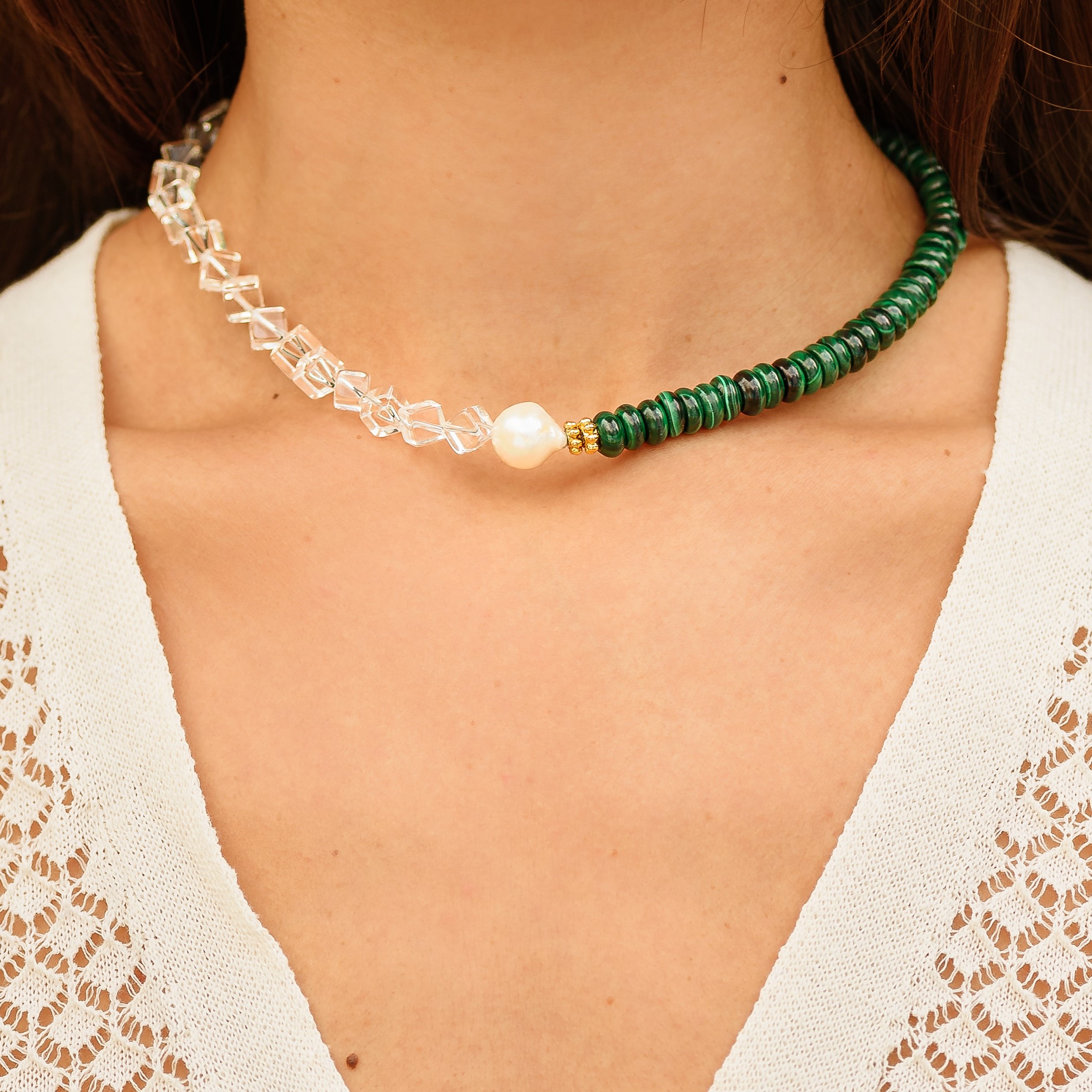 Ras de cou - Rainbow Malachite - Kim Majorel